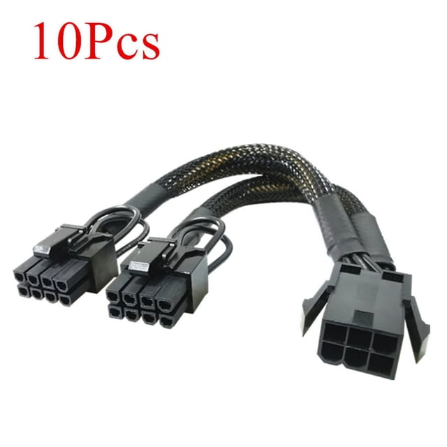 10x 6-Pin PCI Express to Dual 8-Pin(6+2 Pin) GPU Video Card Power ...