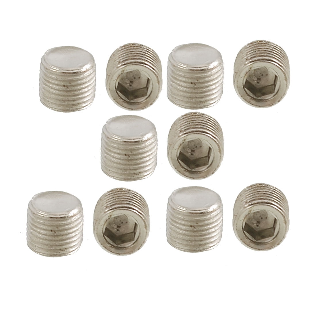 10x Air Pneumatic 1/8" PT Male Thread Internal Hex Head Pipe Plugs ...