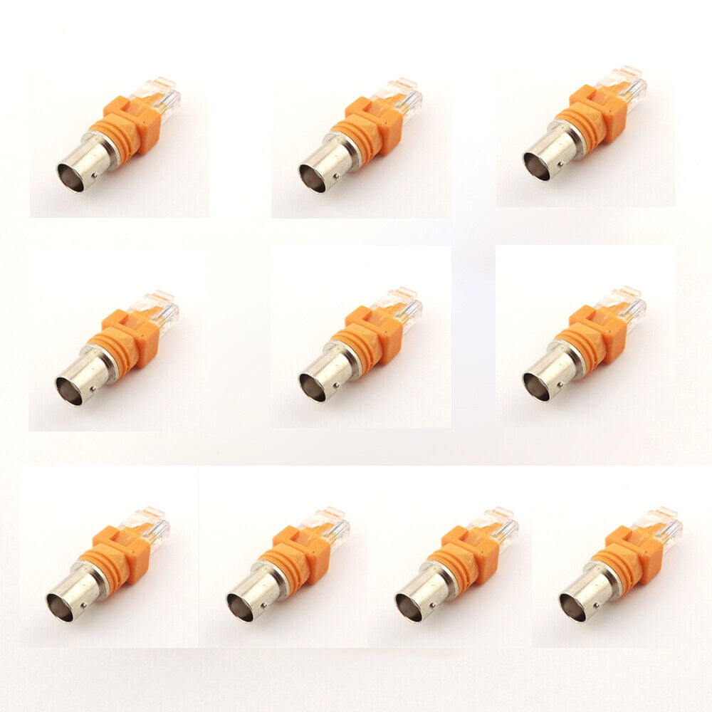 10x BNC Female to RJ45 Male Coaxial Barrel Coupler Adapter RJ45 to RF ...