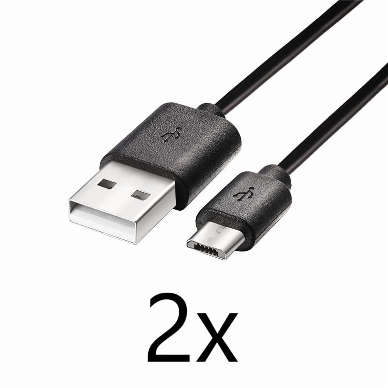 2x Black Micro USB Charge Data Cable 3ft Long for Samsung Galaxy Note5 ...