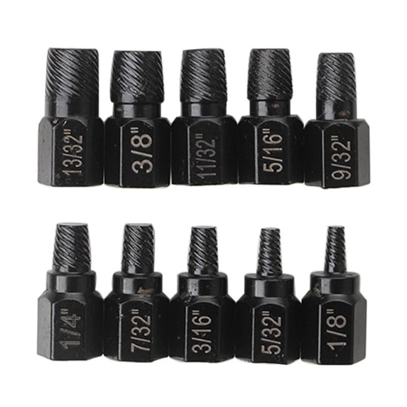 10x Bolt Extractor Set Stripped Damaged Bolt Nut Removal Extractor ...