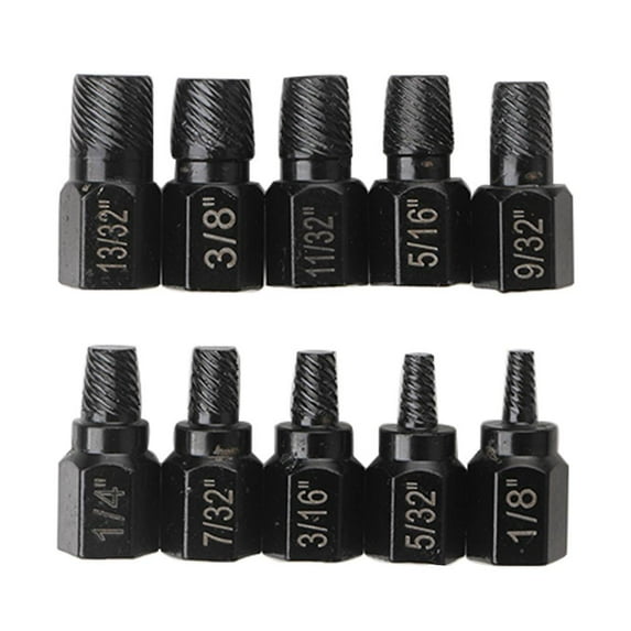 10x Bolt Extractor Set Stripped Damaged Bolt Nut Removal Extractor ...