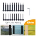 10x Cable Railing Hardware Kit Fit for 1/8" Stainless Steel Cable ...