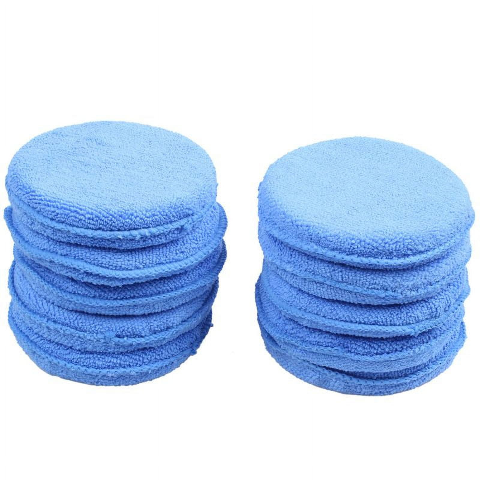 10x Car Waxing Polish Microfiber Foam Sponge Applicator Cleaning ...