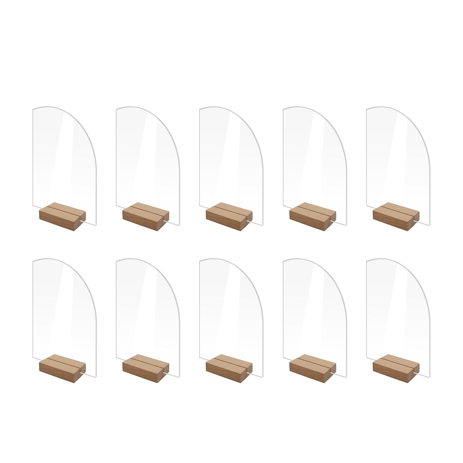 10x Clear Acrylic Place Cards Practical Seating Cards DIY Blank Plate ...
