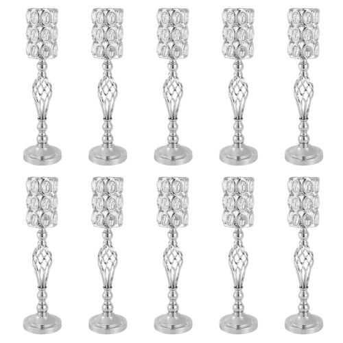 10x Crystal Beads Wedding Vases Table Centerpieces Free-standing Flower ...