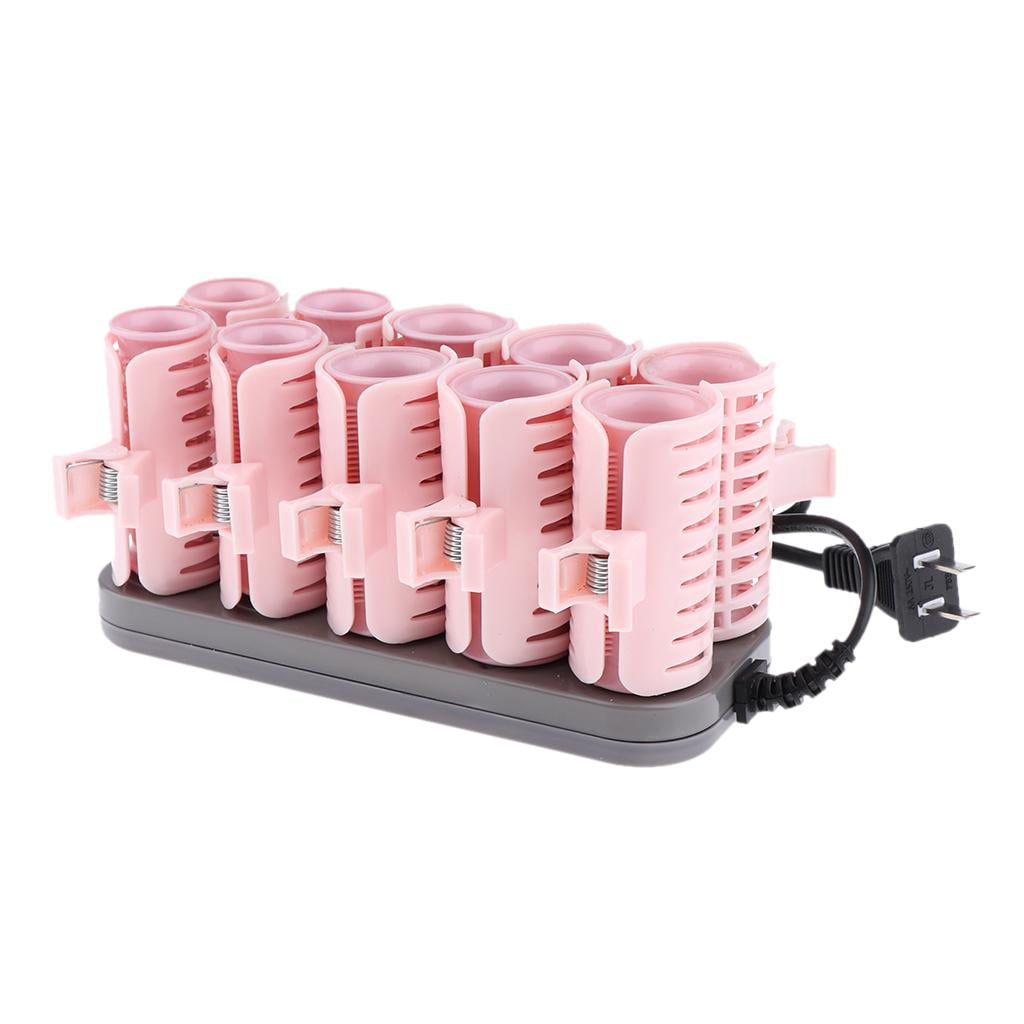 10x Electric Instant Heat Roller 2-Size Hot Rollers with Heated Clips ...