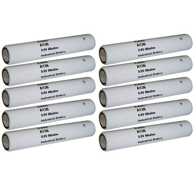 10x Exell A136 Alkaline 9V Battery 6LR50, EN136A, PC136A - Walmart.com