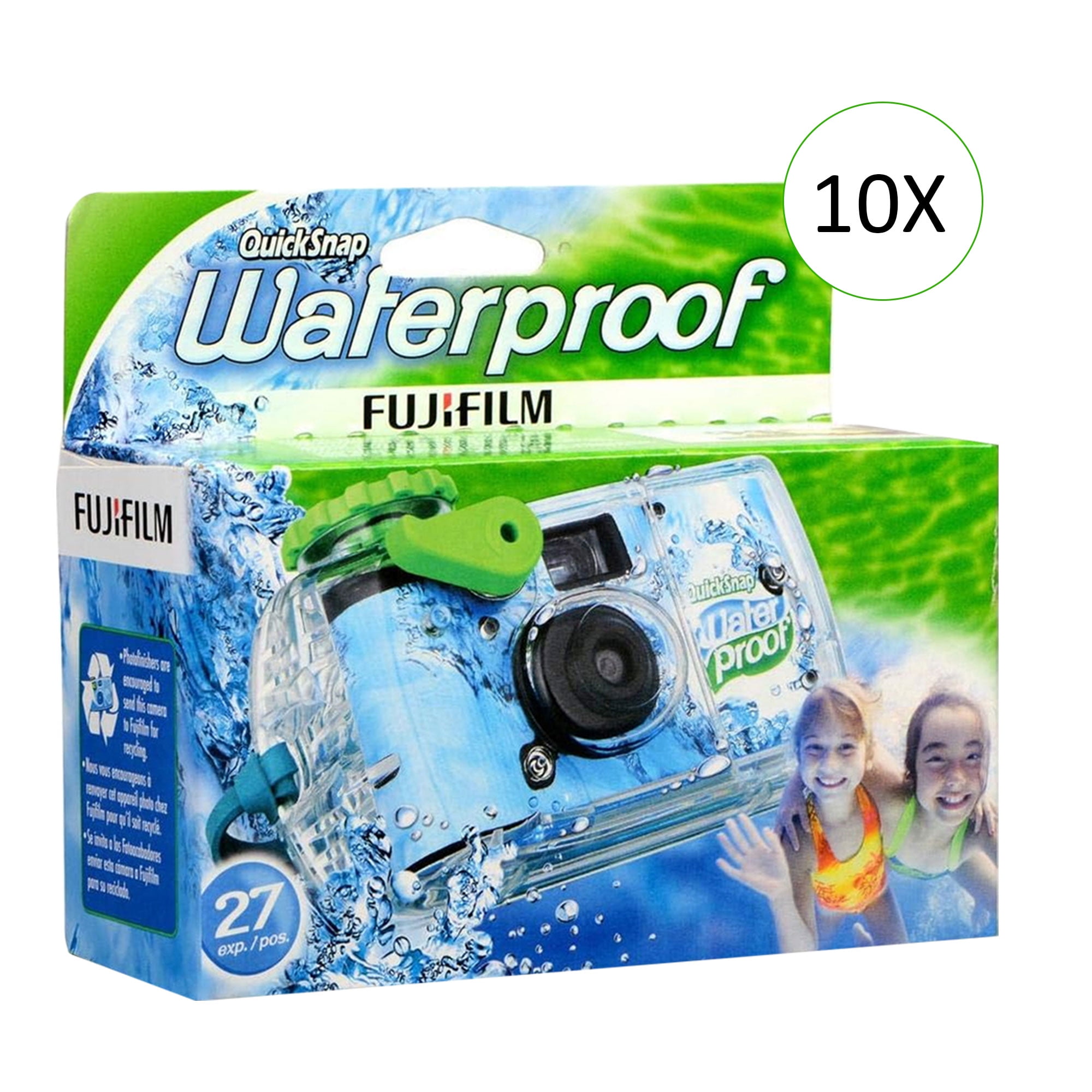 10x Fujifilm QuickSnap 800 Waterproof One-Time Use Disposable 35mm Camera - 27 Exposures ...