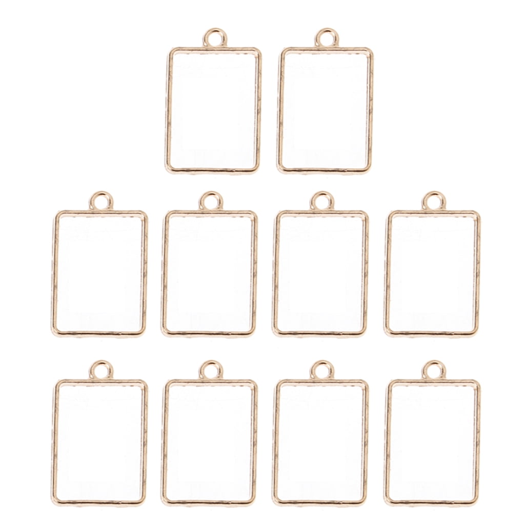 10x Geometric Hollow Square Framework Pressed Flower Frame Pendant ...