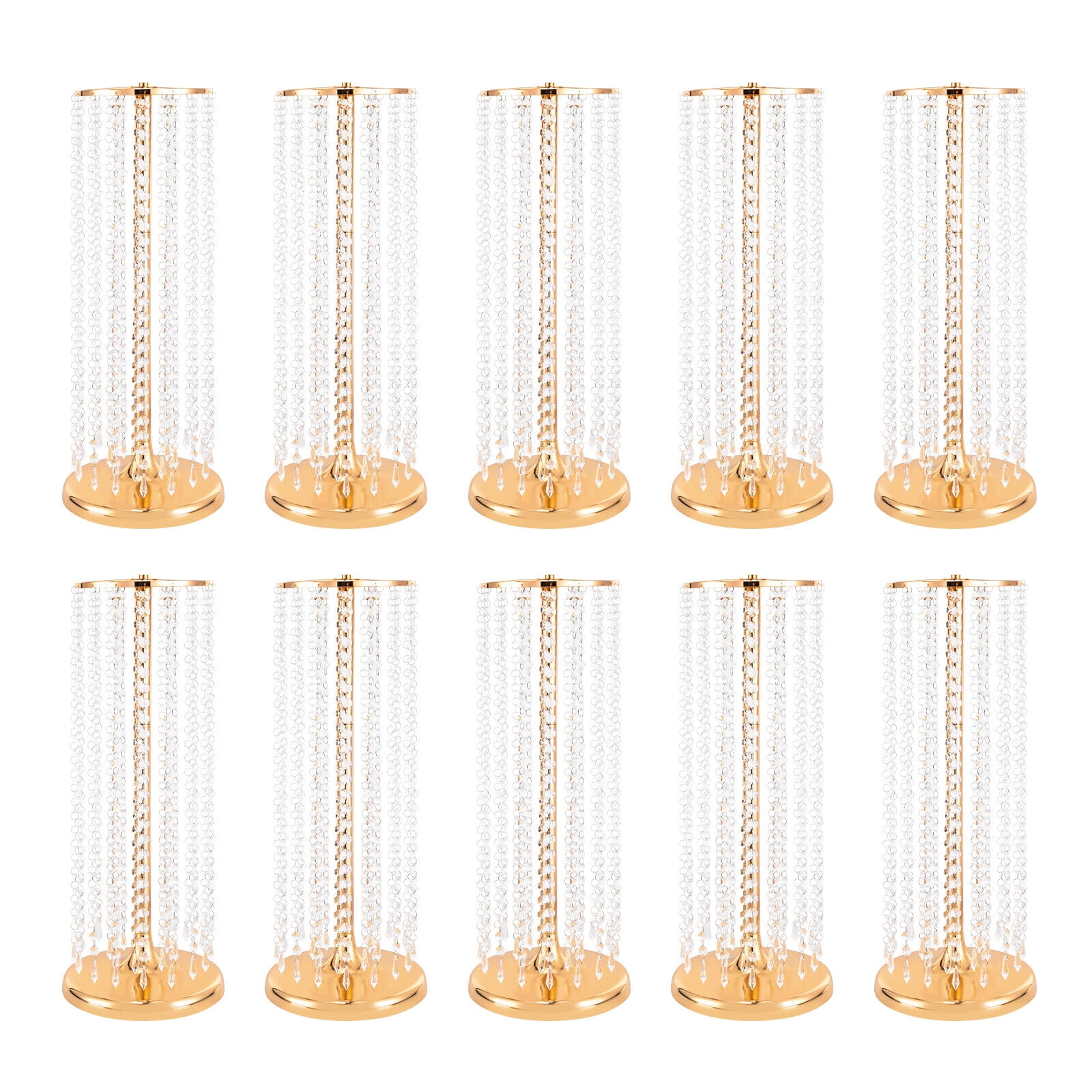 10x Gold Vase Flower Vases, 23.6in Tall Vase Wedding Centerpieces for ...