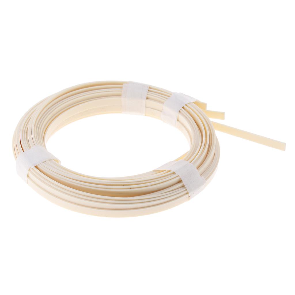 10x Guitar Binding Strips Edge Inlay Body 1650x7x1.5mm - Beige Color ...