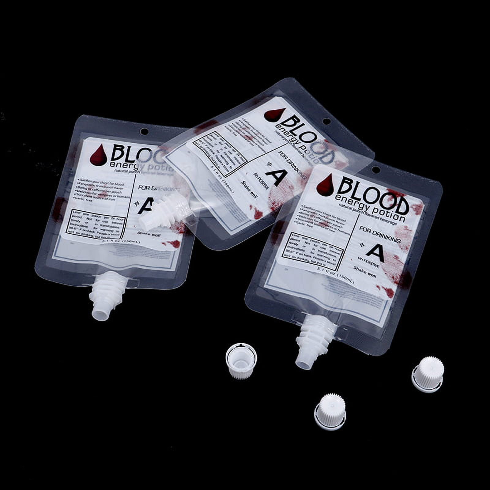 10x Halloween Cosplay Drink Bags Blood Pouch Props Zombie Beverage ...