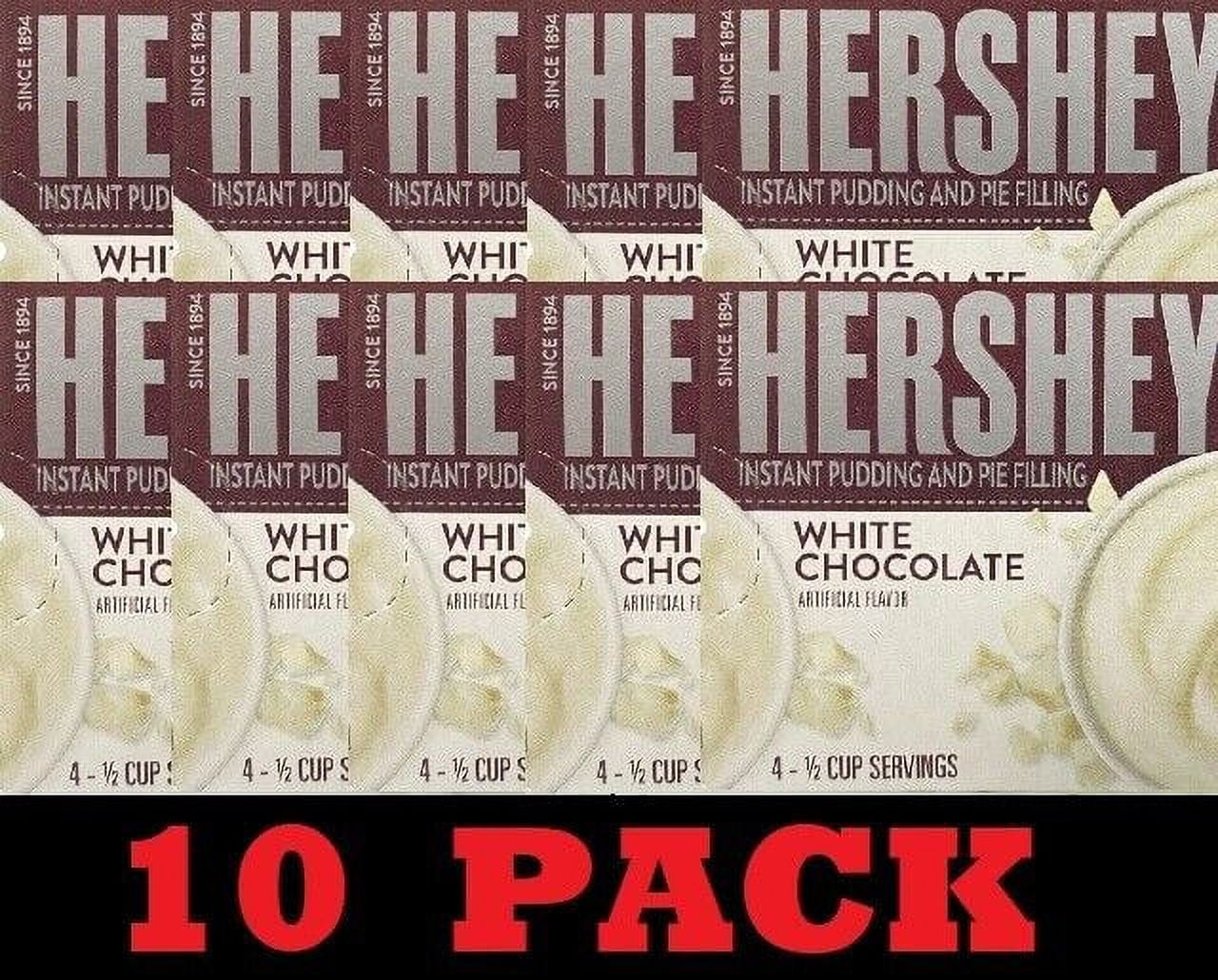 10x Hershey's WHITE CHOCOLATE Instant Pudding & Pie Filling Dessert Mix ...