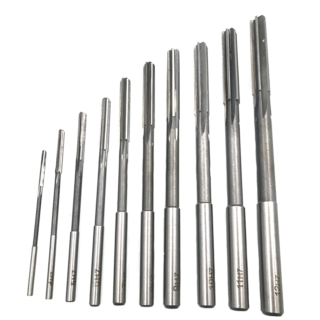 10x High-speed-steel Straight Shank Reamer Set 3-12mm Abrasion ...