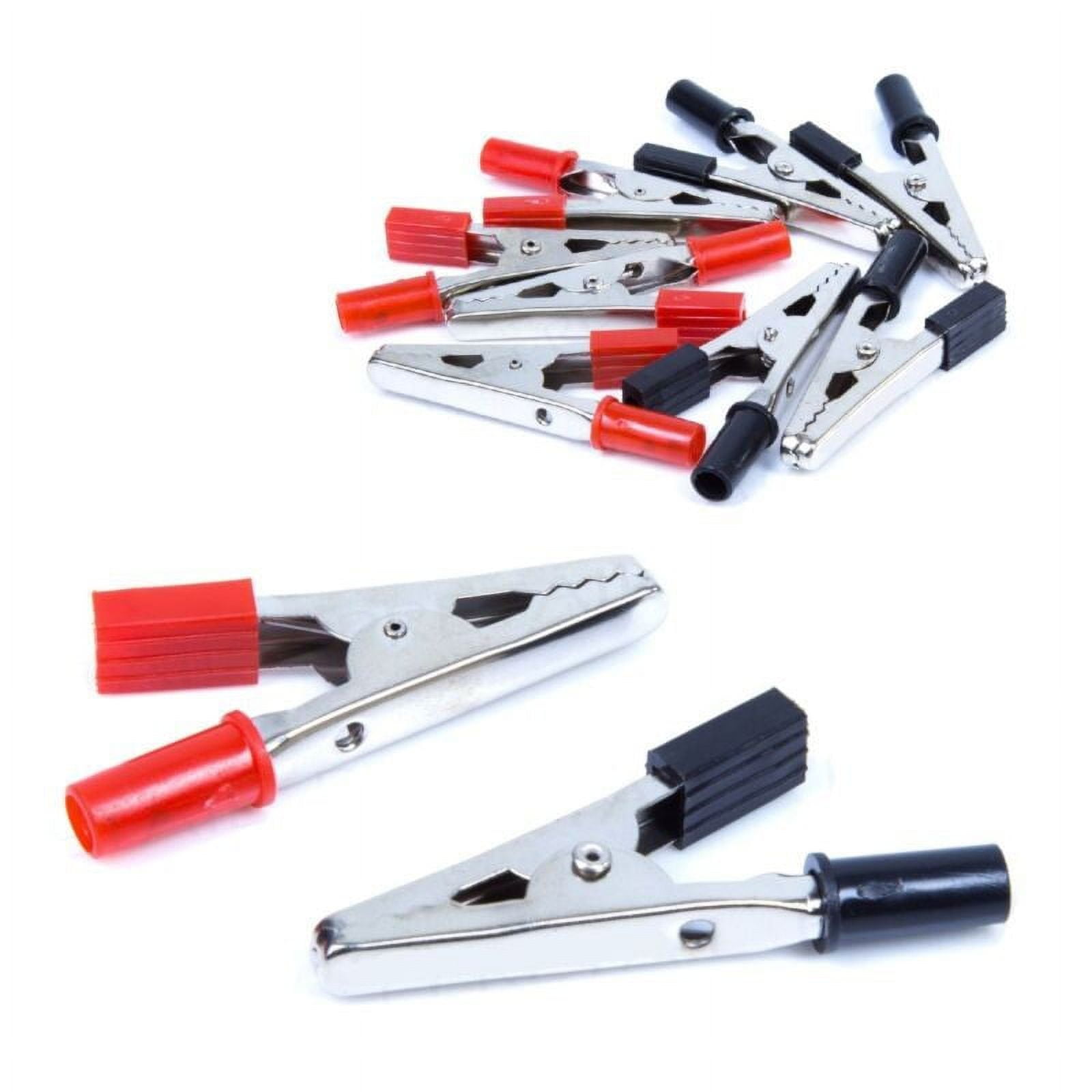 10x Insulated Crocodile Clips Electrical Battery Connectors 5A ...