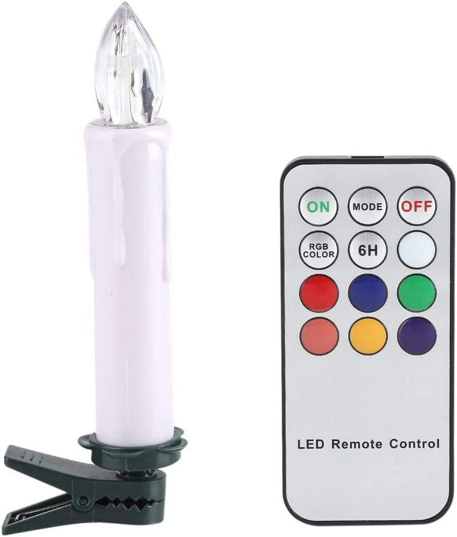 10x LED Flameless Cordless Candles Light With Clips Home Wedding Party ...