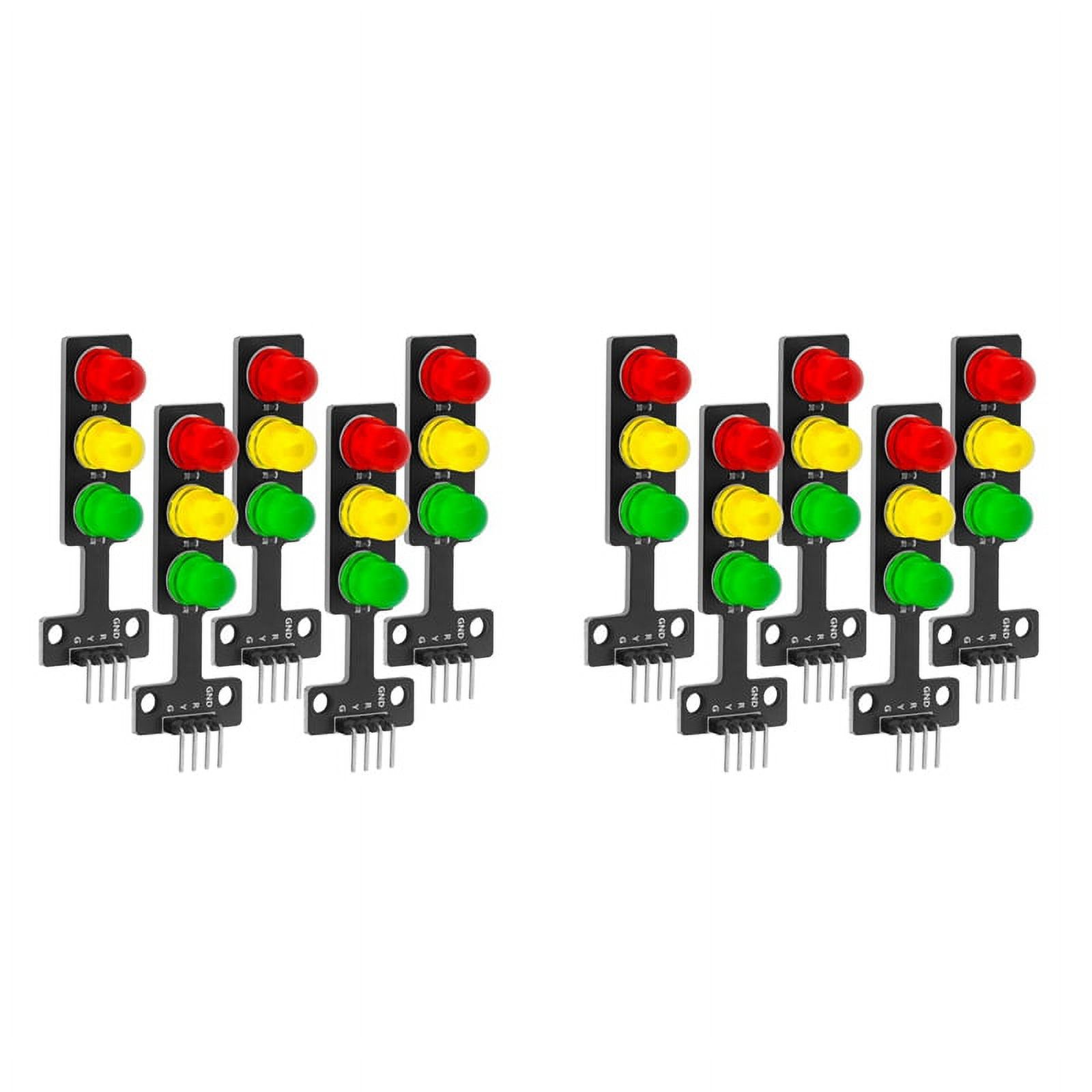 10x LED Traffic Light Module DIY Mini Traffic Light 3.3-5V Compatible ...