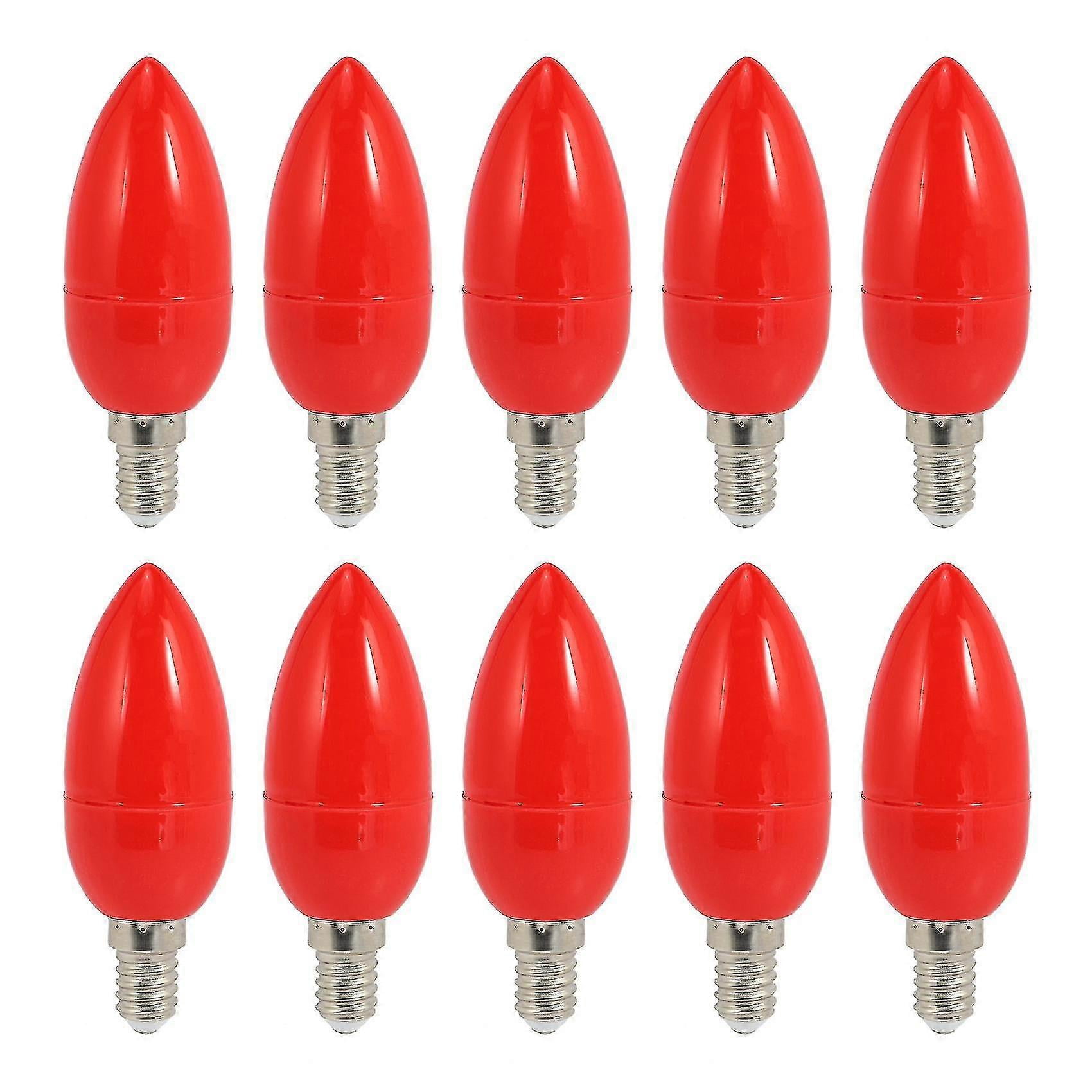 10x Led Candle Light Candle Light Red Lucky Lamp Magic Lamp Energy ...