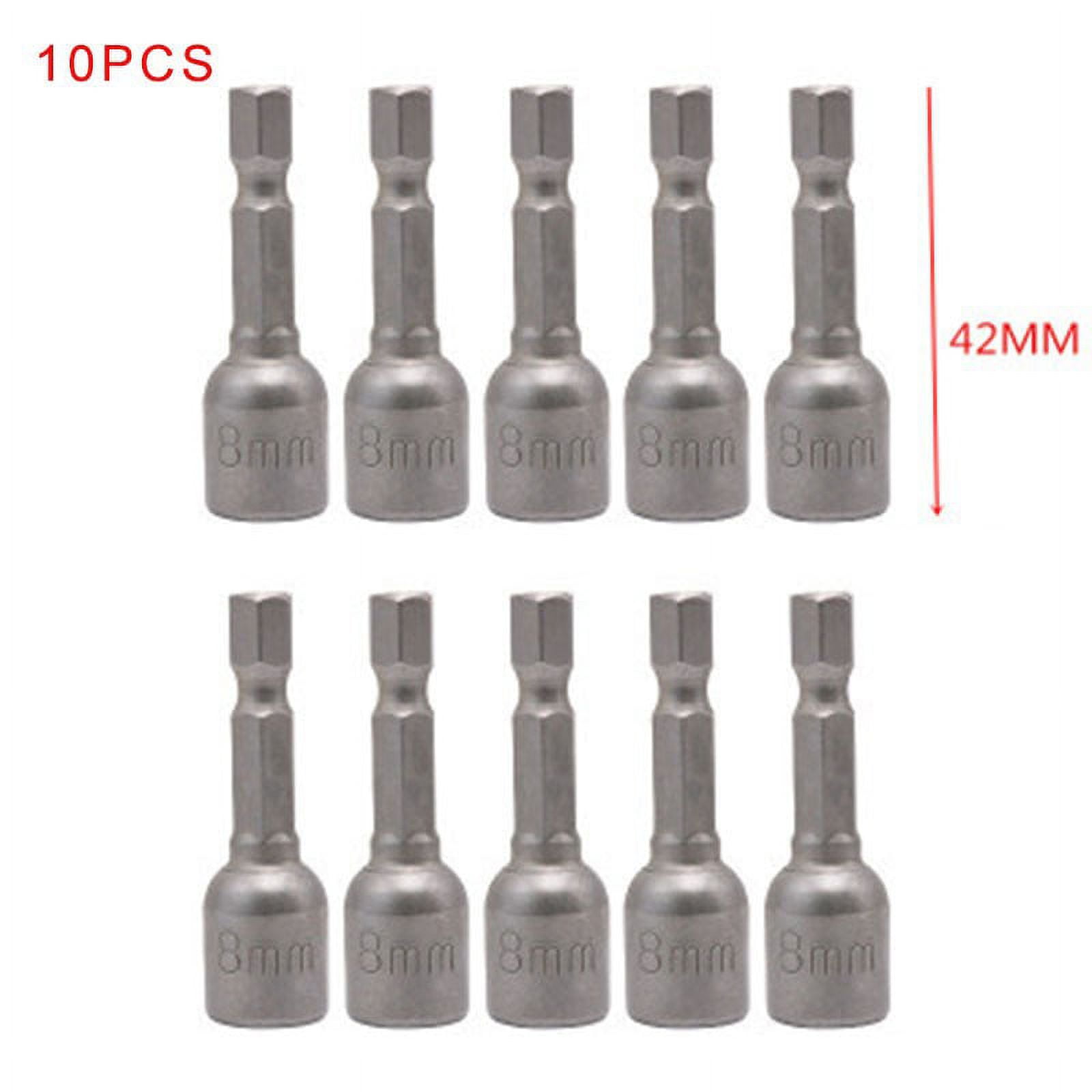 10x Magnetic Nut Driver Setter 8mm 5/16 Socket Adapter Hex Drill Bit 1/ ...
