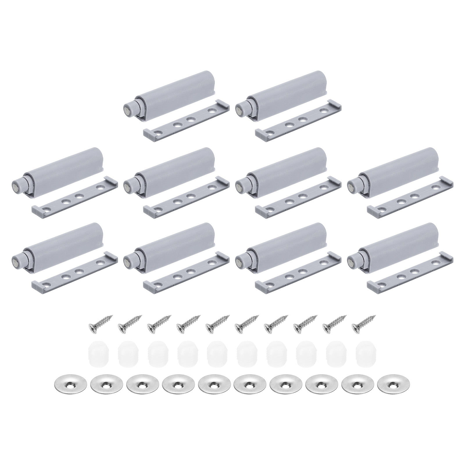 10x Magnetic Push Latches, Magnetic Latches, Push Open Door Latch, Grey ...