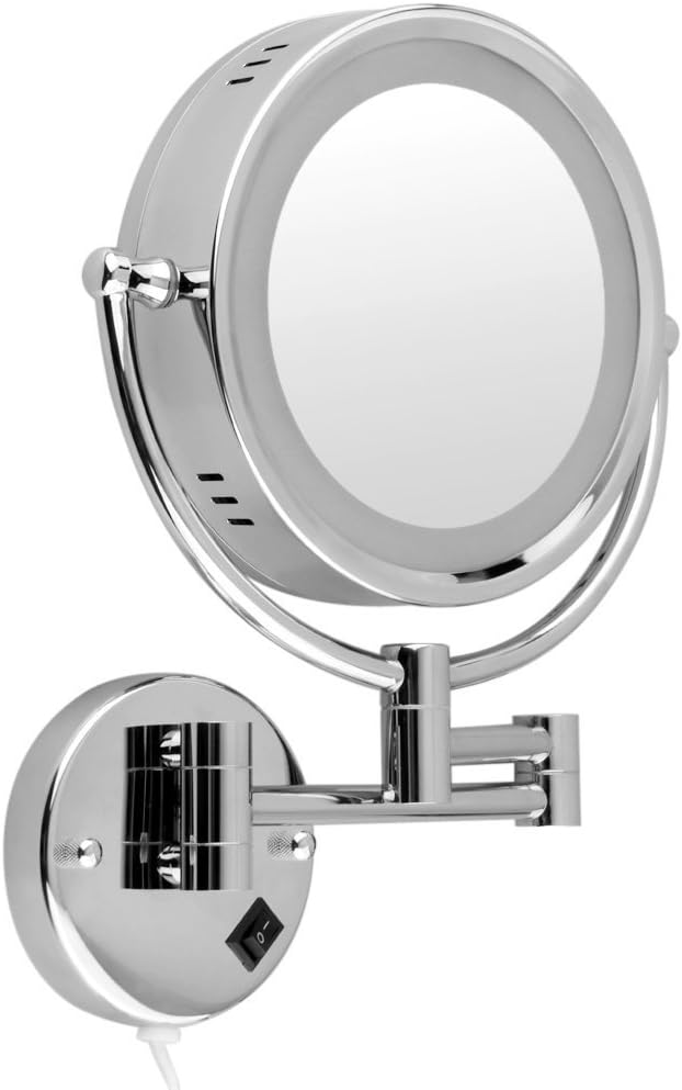 10x Magnification 8.5 Inch Plug in Operated LED Lighted Double-Sided ...