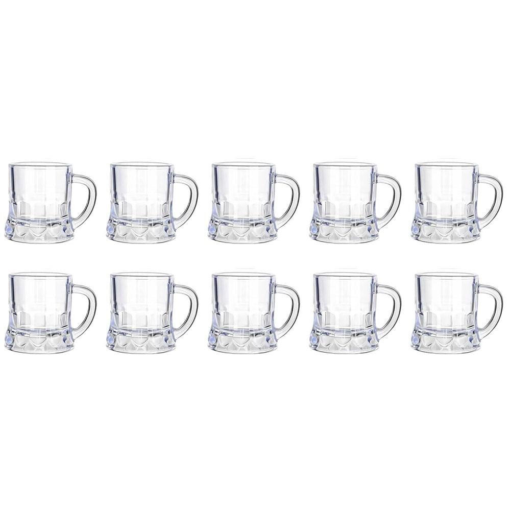 10x Mini Beer Mugs Shot Glasses Beer Glasses Plastic Beer Mug Shot ...