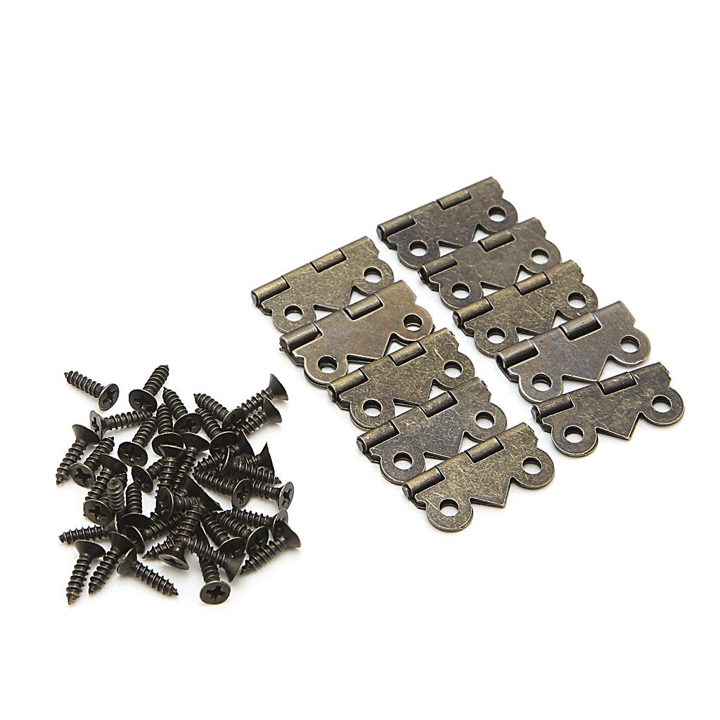10x Mini for Butterfly Door Cabinet Drawer Jewellery Box Hinge ...
