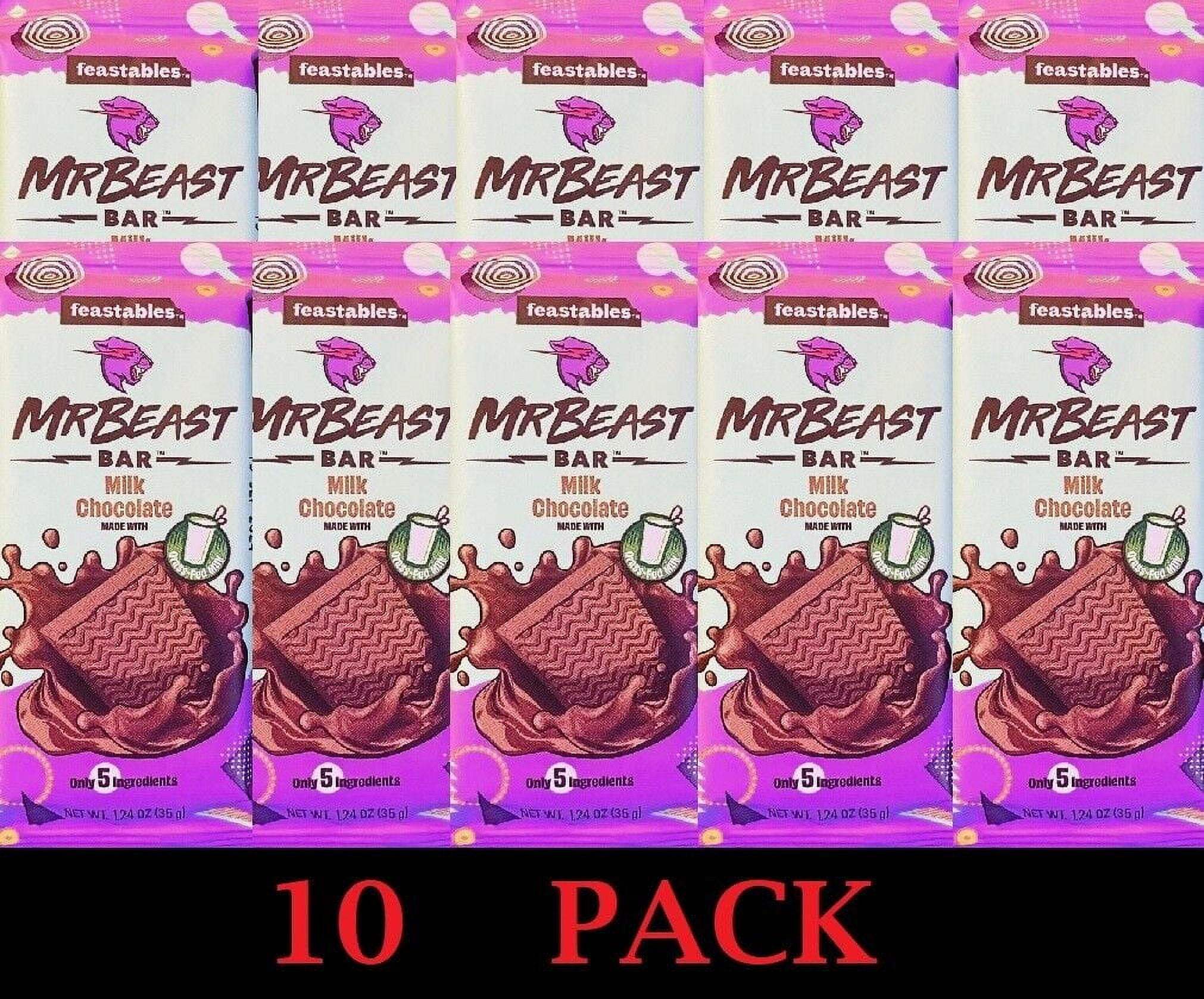 10x Mr Beast Feastables MILK CHOCOLATE Grass Fed Morocco | Ubuy