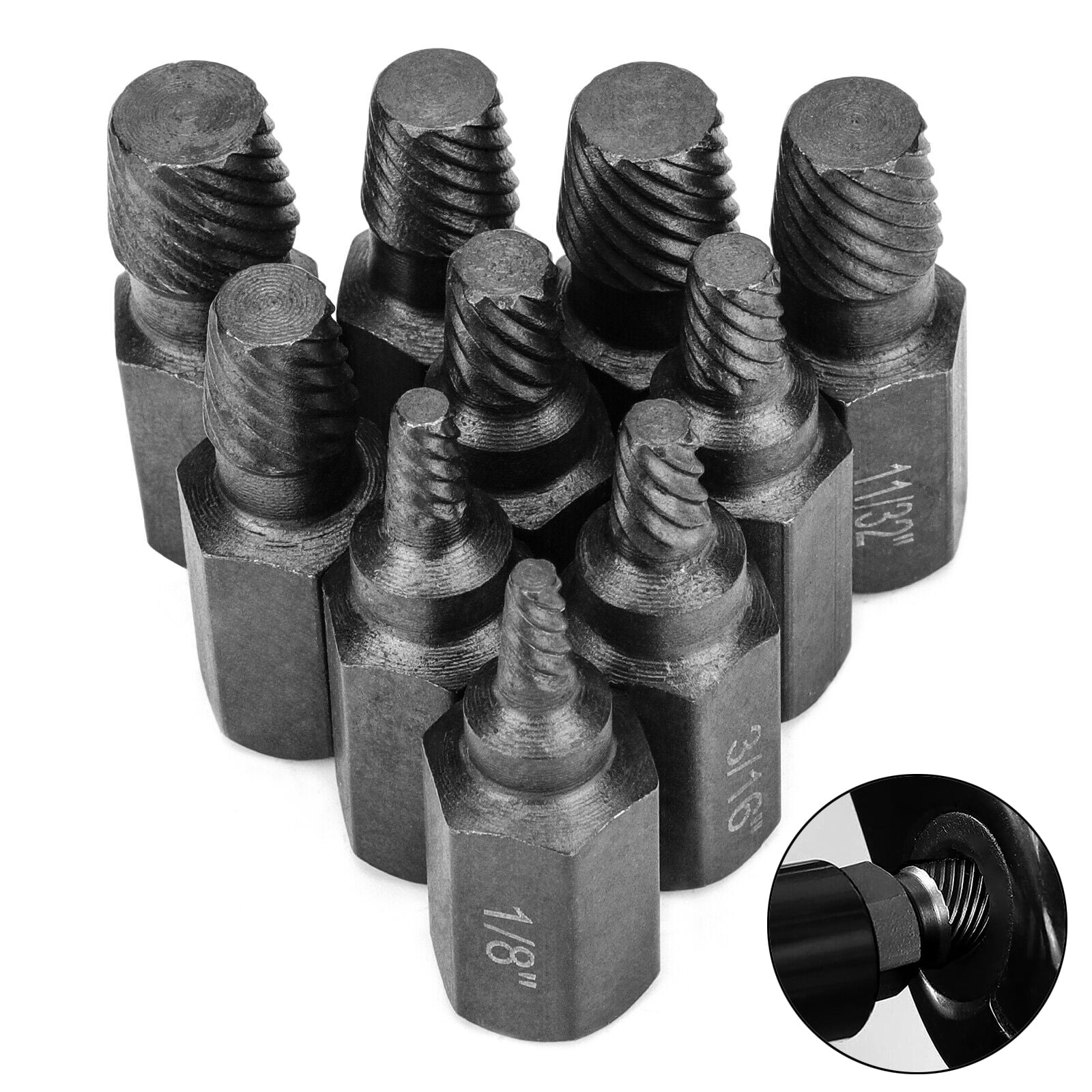10x Multi-Spline Screw Extractors Crafted from Premium Alloy Steel ...
