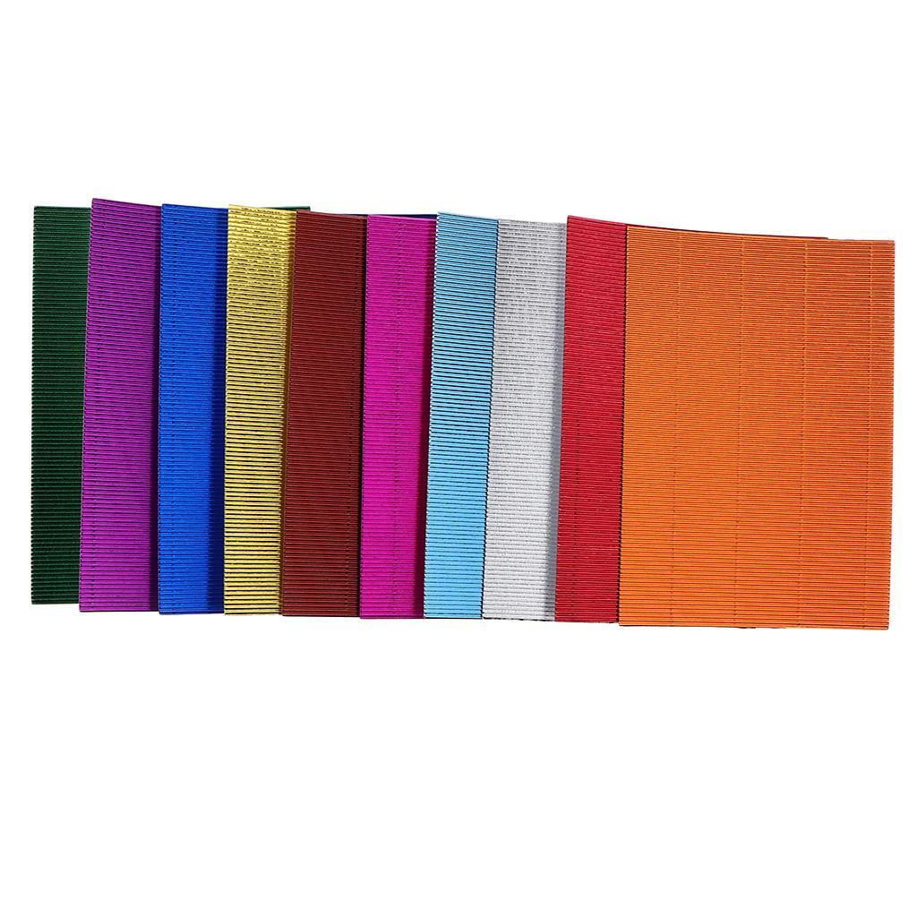 10x Multicolor Corrugated Paper Crafts Decorations Cardboard Color ...