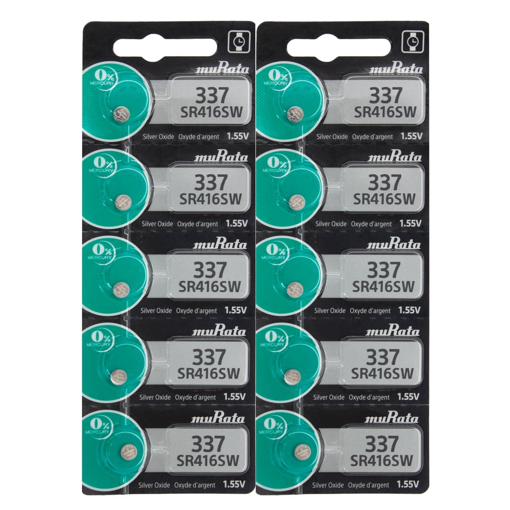 10x Murata SR416SW 337 SR416 SW 416 Button Cell Battery for watch ...