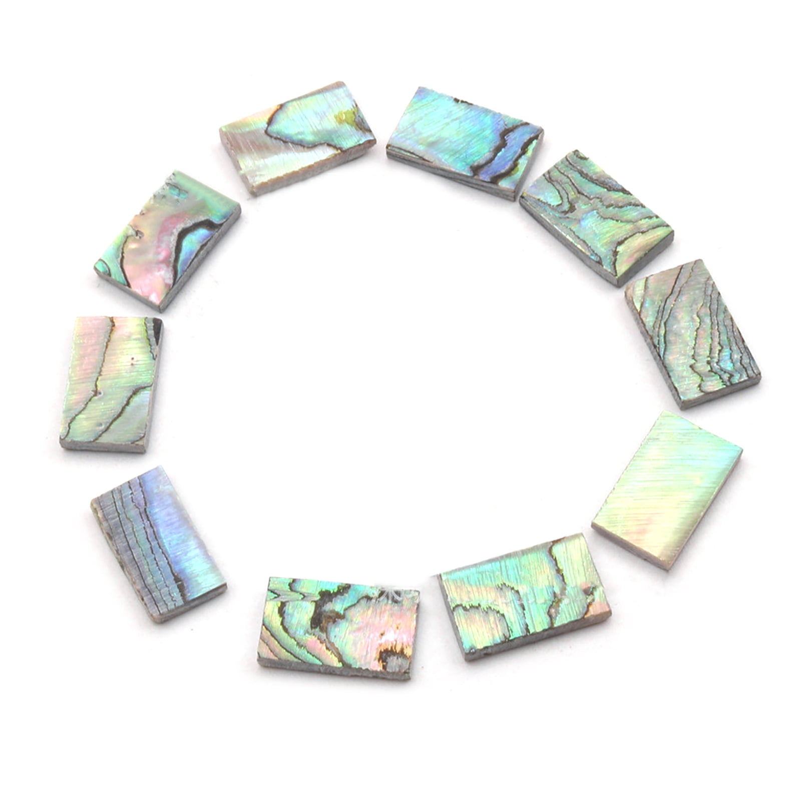 10x Natural Abalone Shell Inlay Strips, Unique Colors, for Musical ...