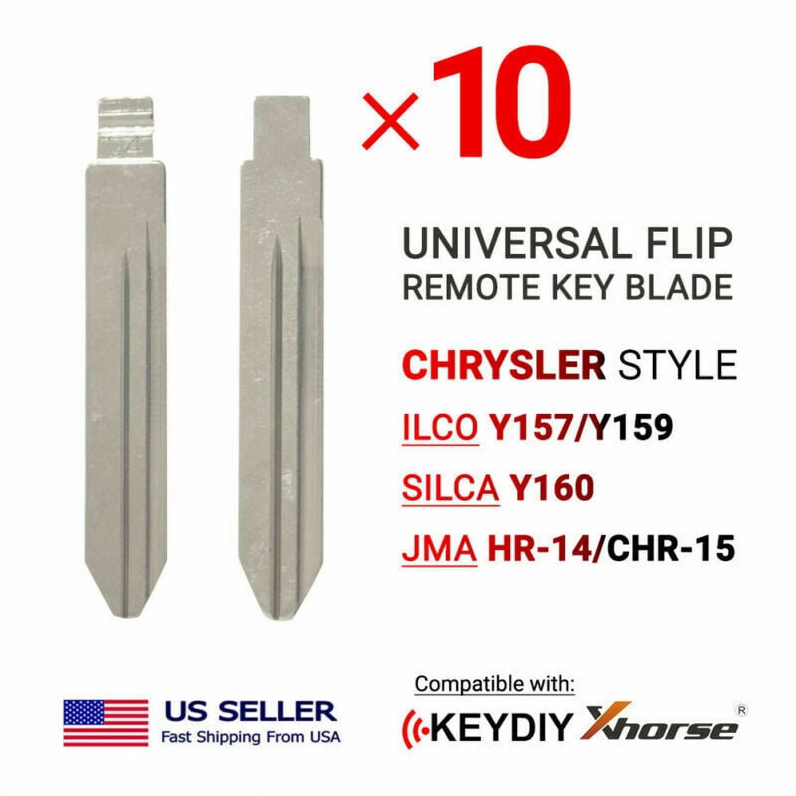 10x New Uncut Universal Flip Remote Key Blade Chrysler Type Y157/Y159 ...