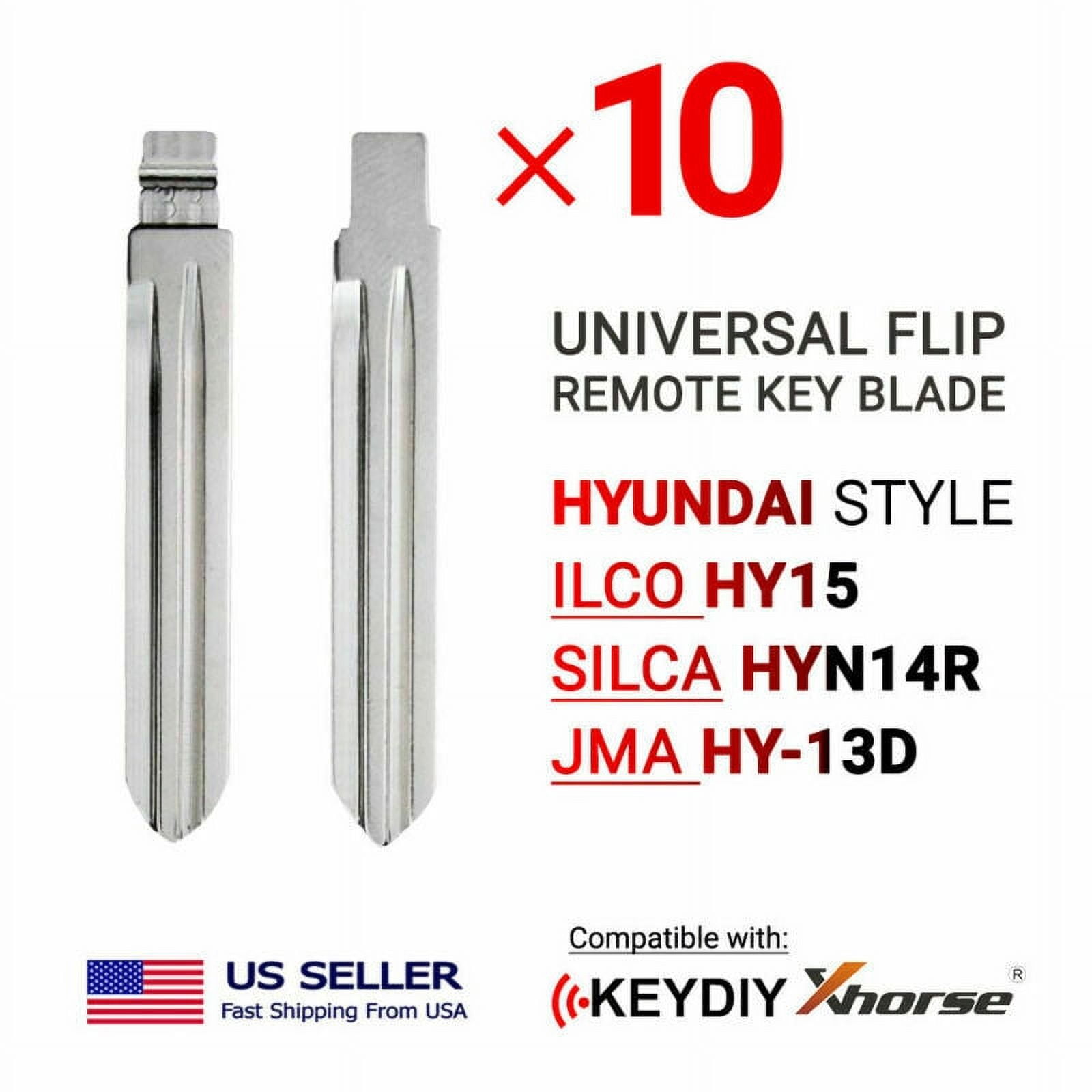 10x New Uncut Universal Flip Remote Key Blade Hyundai Type HY15 HYN14R ...