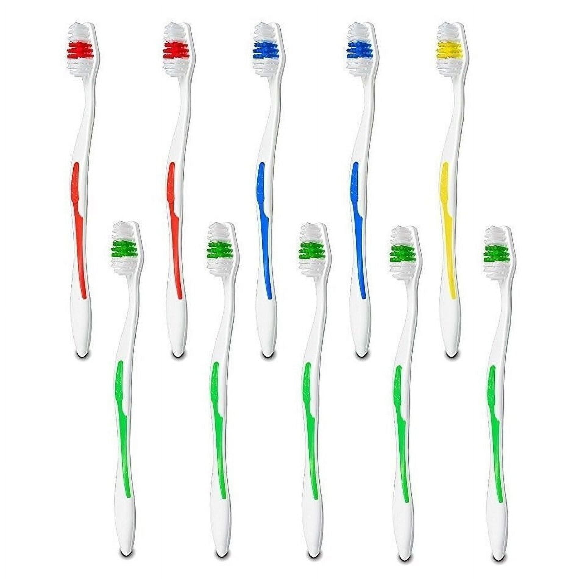 10x Pack of Basic Manual Hand Toothbrush Disposable Travel Standard ...
