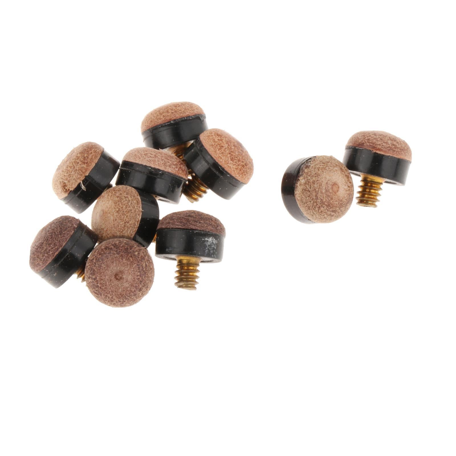 10x Pool Cue Tips Snooker Cue Tip Screw on Hard Tips for Pool Cues ...