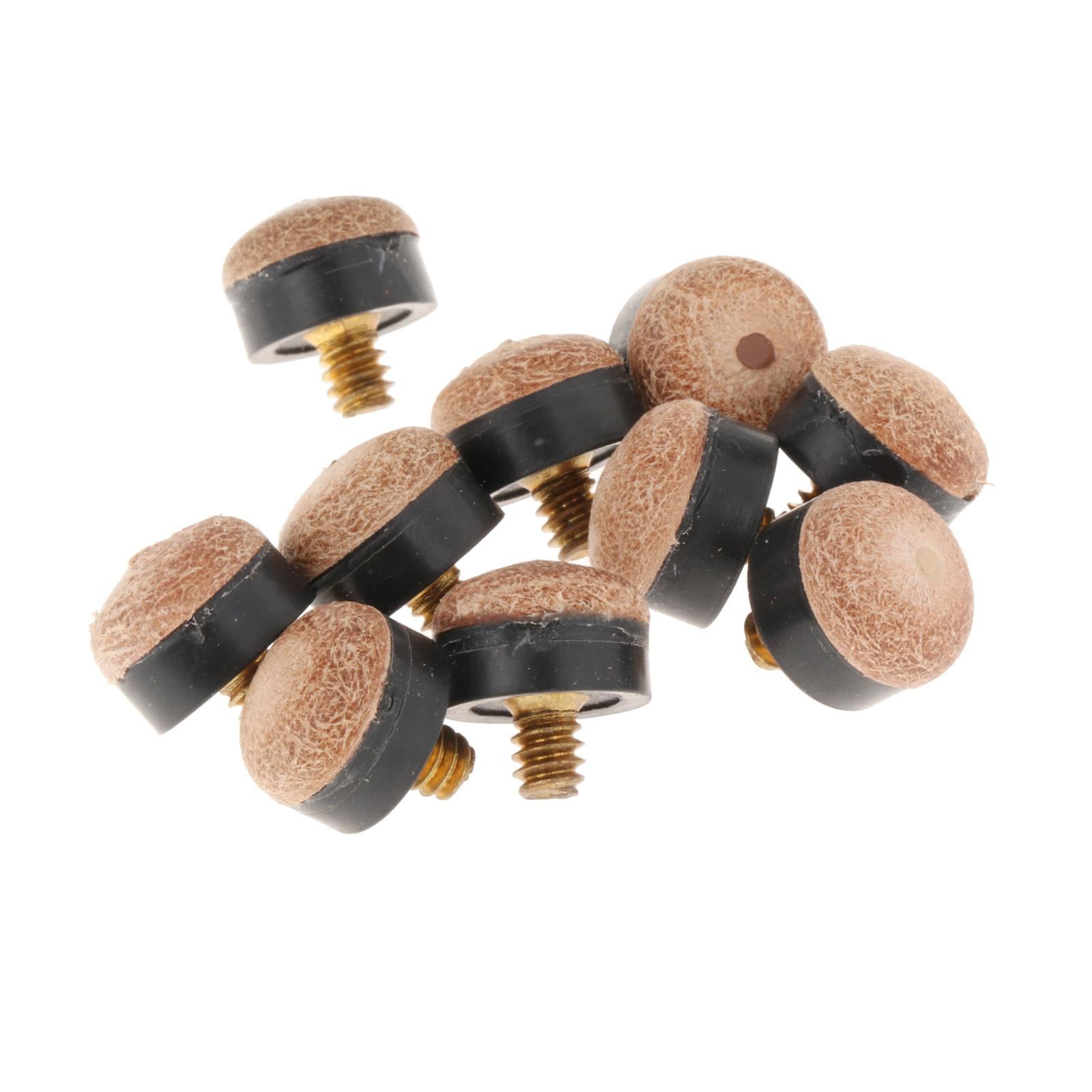 10x Pool Cue Tips Snooker Cue Tip Screw on Hard Tips for Pool Cues ...