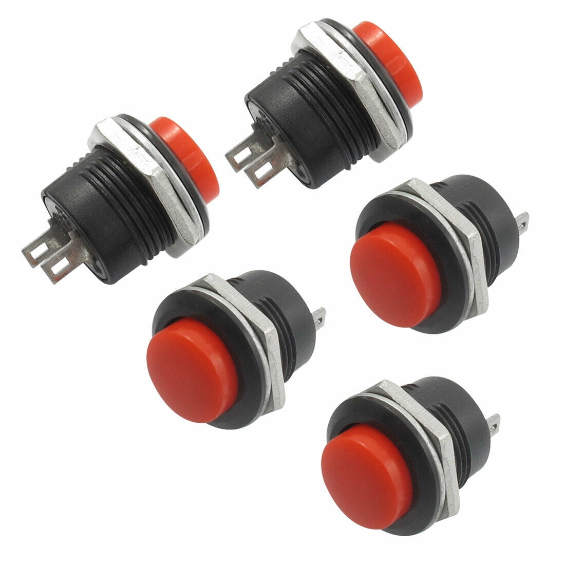 10x Red Momentary/Reset Horn Push Button Switch Car/Boat Round Circular ...