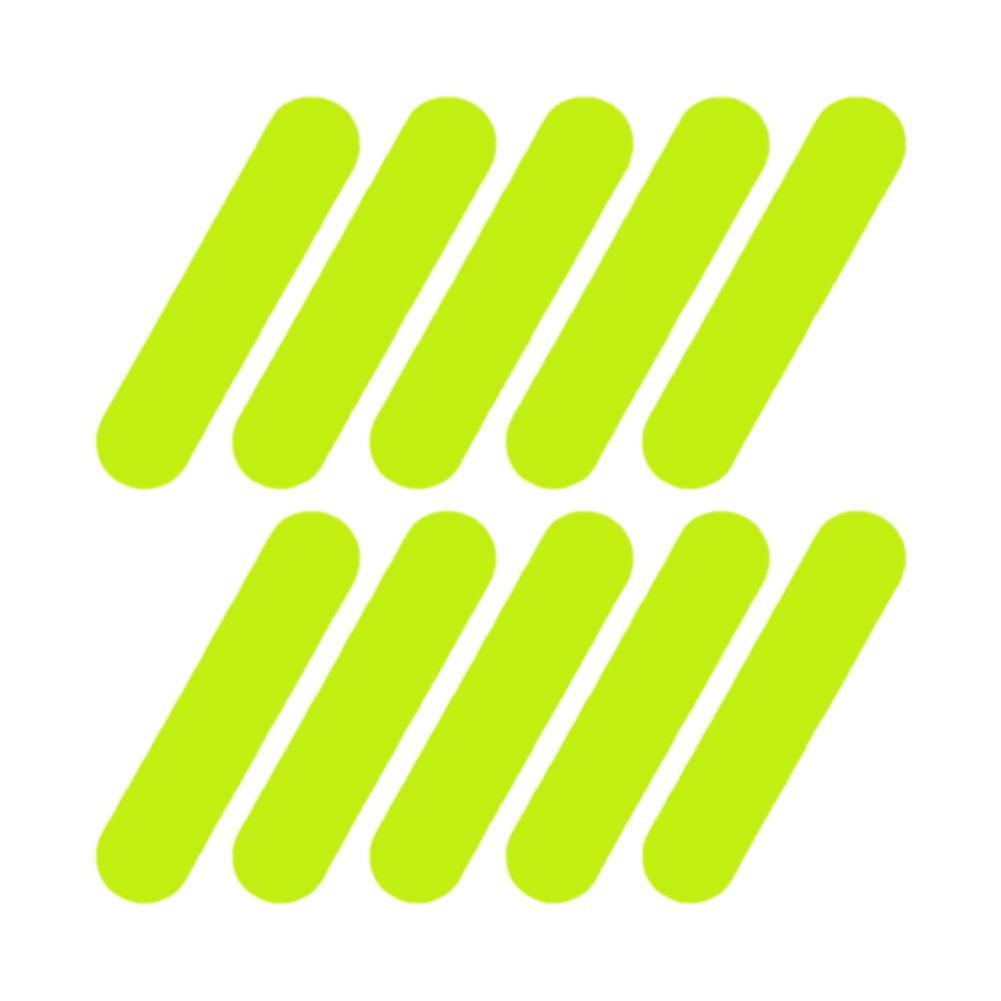 10x Retro Reflective Stripe Stickers for Motorcycle Helmet Reflector ...