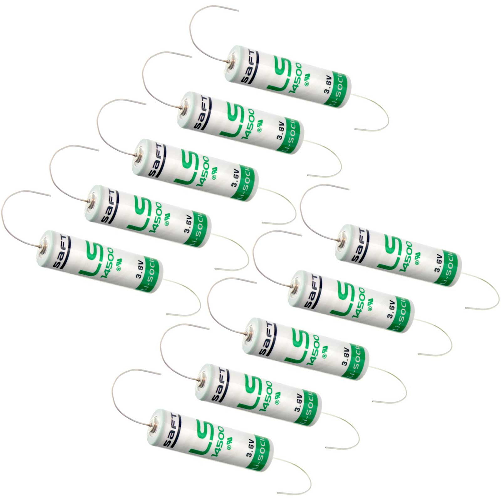10x SAFT LS14500_AX Size AA 3.6V 2600mAh Lithium Battery for RFID ...