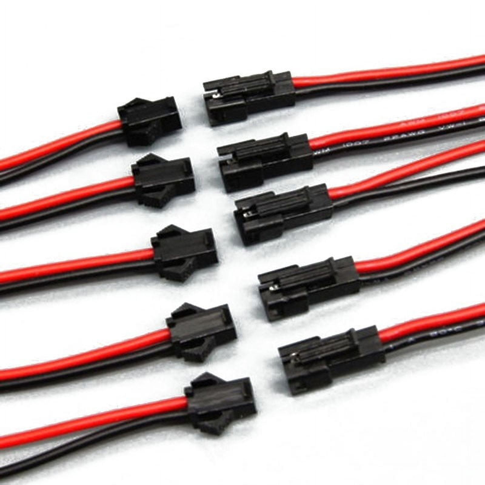 10x SM 2Pin 2P 24AWG 10cm Female/Male Connector Wire Cable For LED Lamp ...