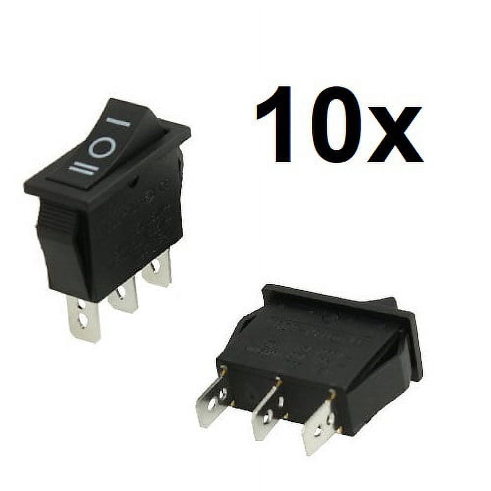 10x SPDT 3-Position Rectangular Rocker Switches Car/Truck/RV DC 12V AC ...