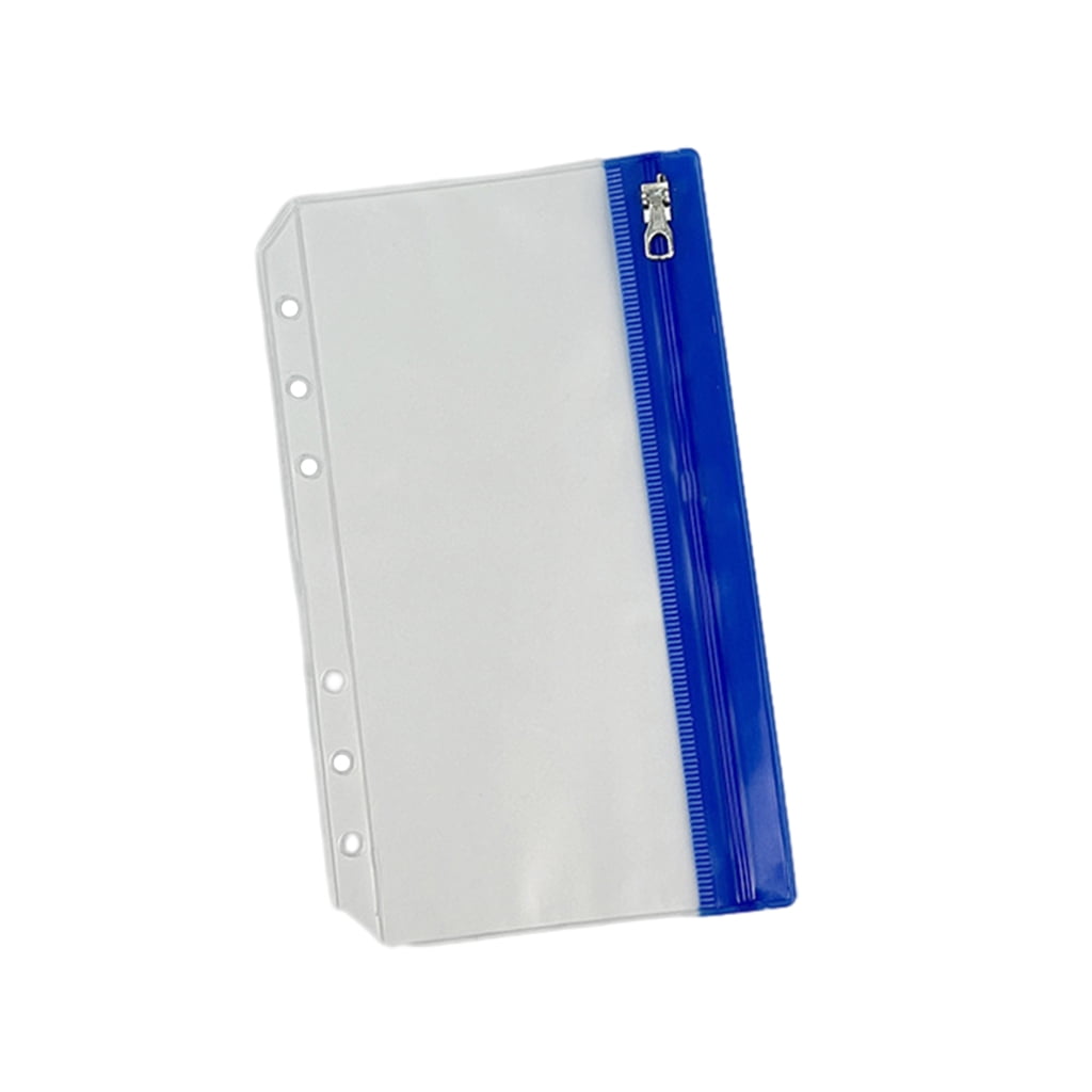 10x/Set Binder Pockets Zipper Binder Pouch Folders Loose Leaf Bags with ...