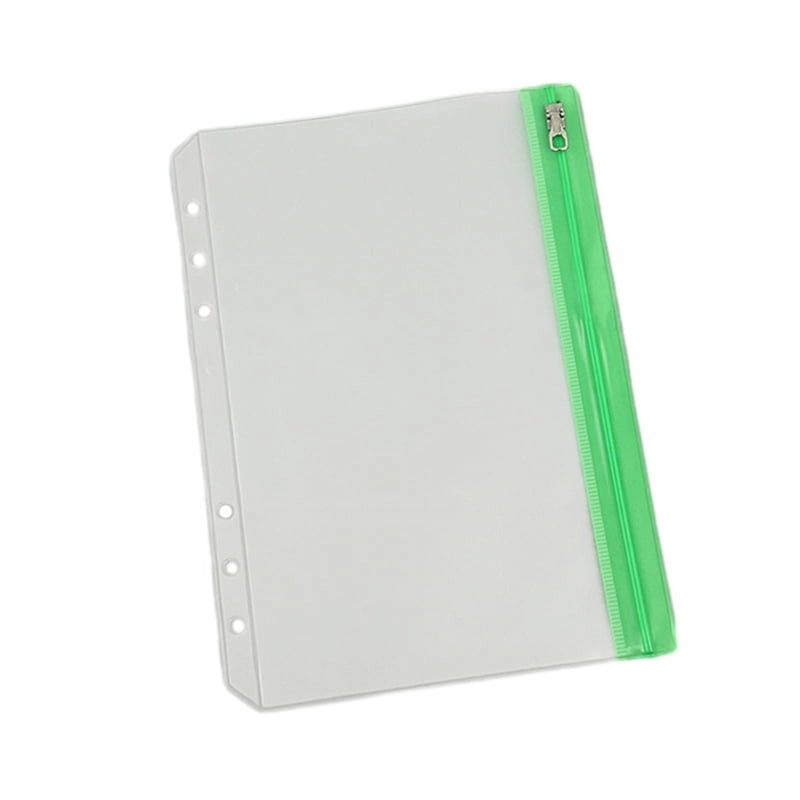 10x/Set Binder Pockets Zipper Binder Pouch Folders Loose Leaf Bags with ...