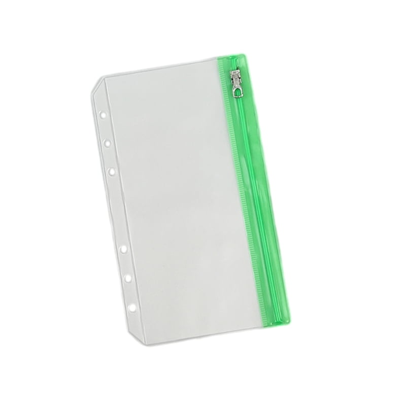 10x/Set Binder Pockets Zipper Binder Pouch Folders Loose Leaf Bags with ...