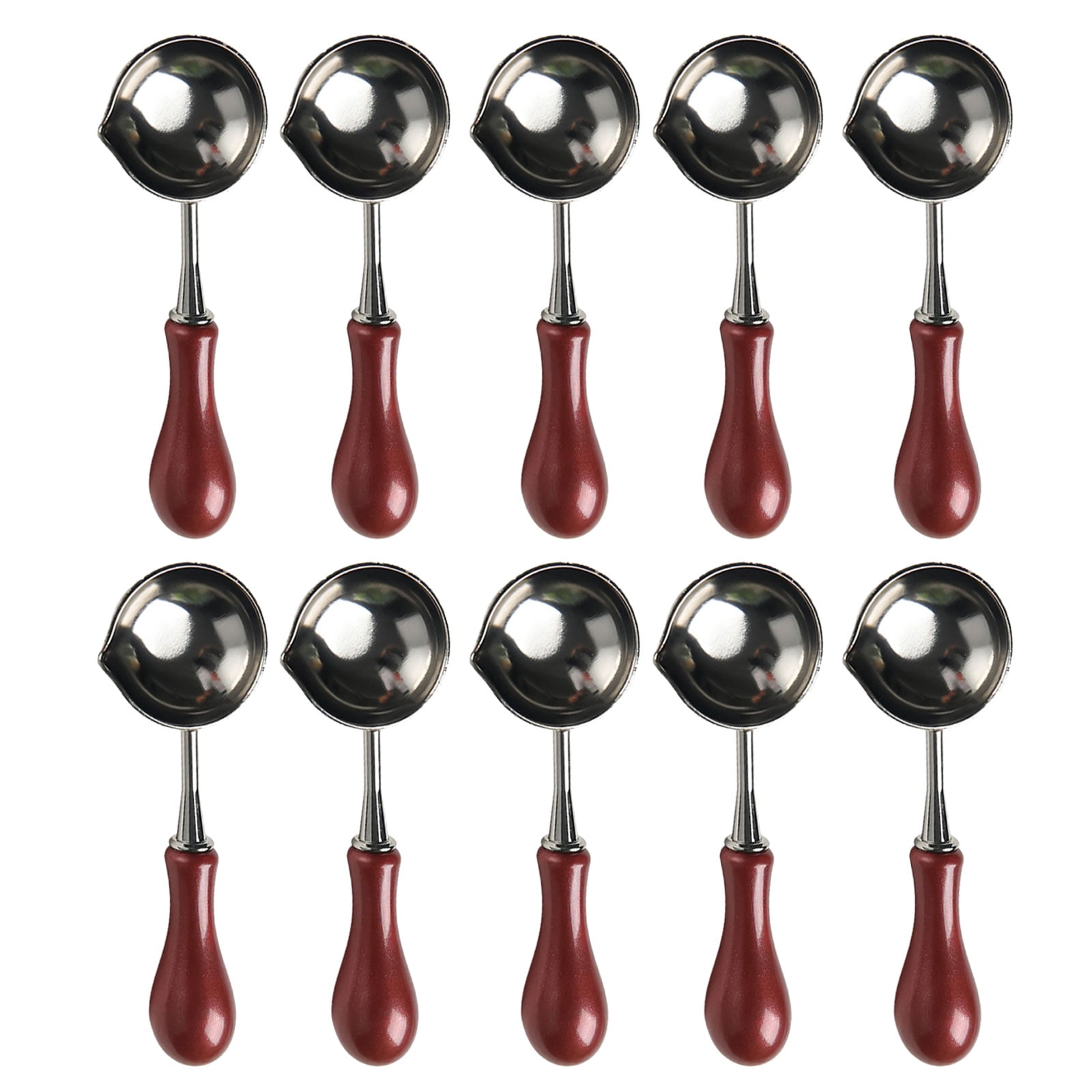 10x/Set Metal Sealing Spoon Waxed Seal Spoon Waxed Sealing Stamp ...