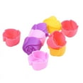 10x Silicone Rose Muffin Cookie Cup Cake Baking Mold Chocolate Jelly ...