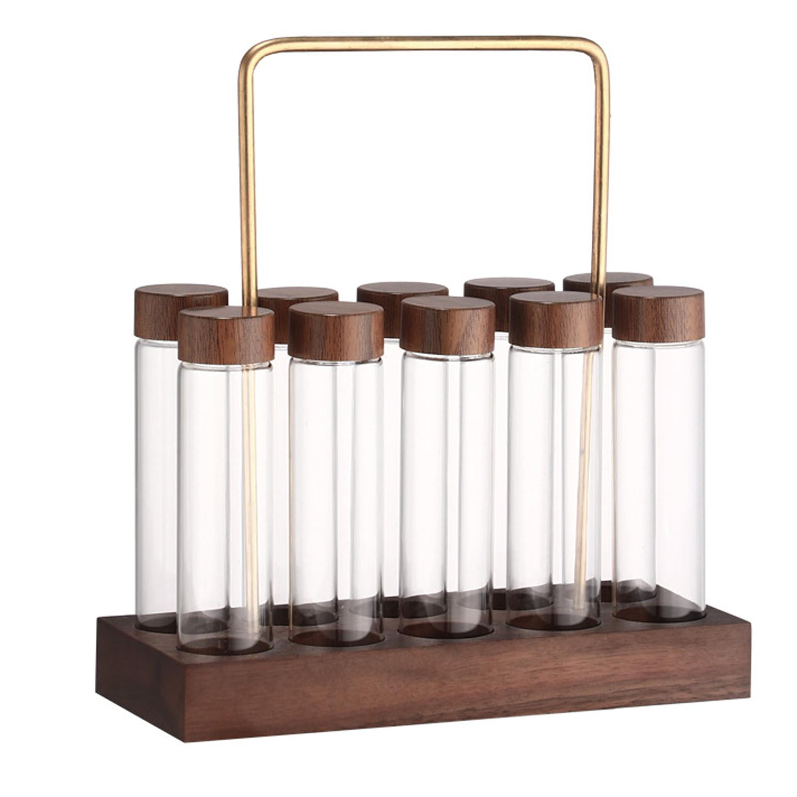10x Single Tube Airtight Sealed Glass Canister Jars - Walmart.com
