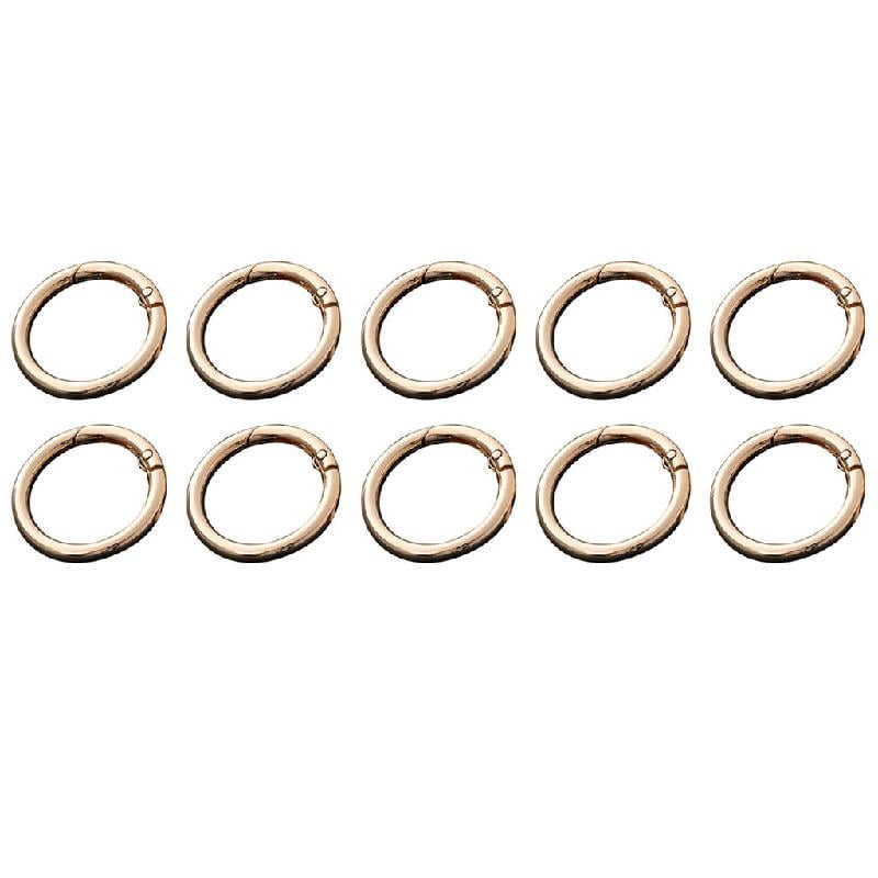 10x Spring Hook Zinc Alloy Round Carabiner Spring O Rings Clip Hook ...